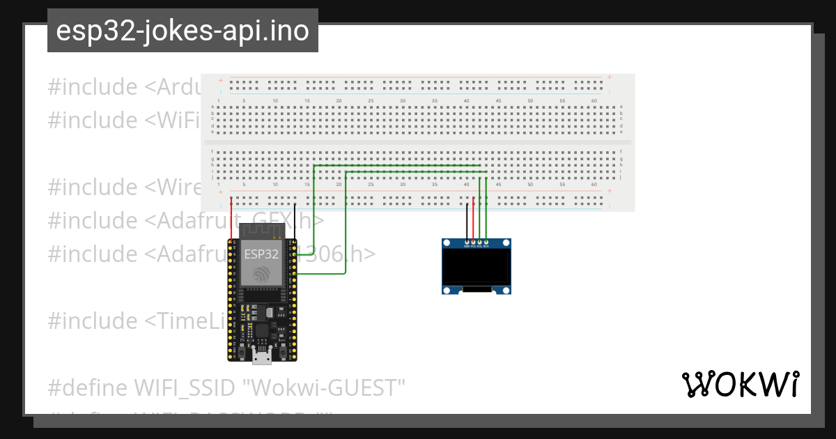 ESP32-Oled - Wokwi ESP32, STM32, Arduino Simulator