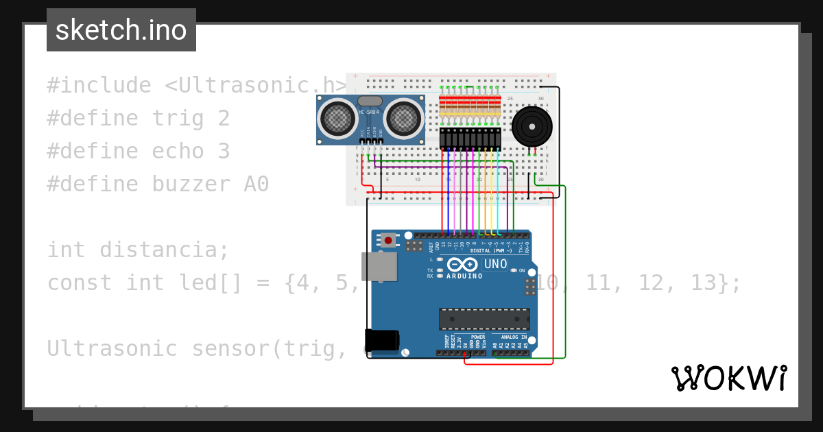 Sensor De Estacionamento Wokwi Esp32 Stm32 Arduino Simulator