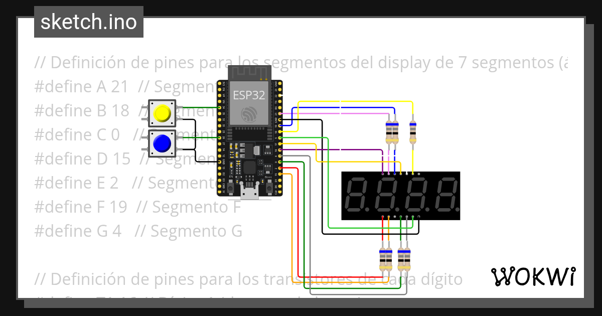 Display 4 - Wokwi ESP32, STM32, Arduino Simulator