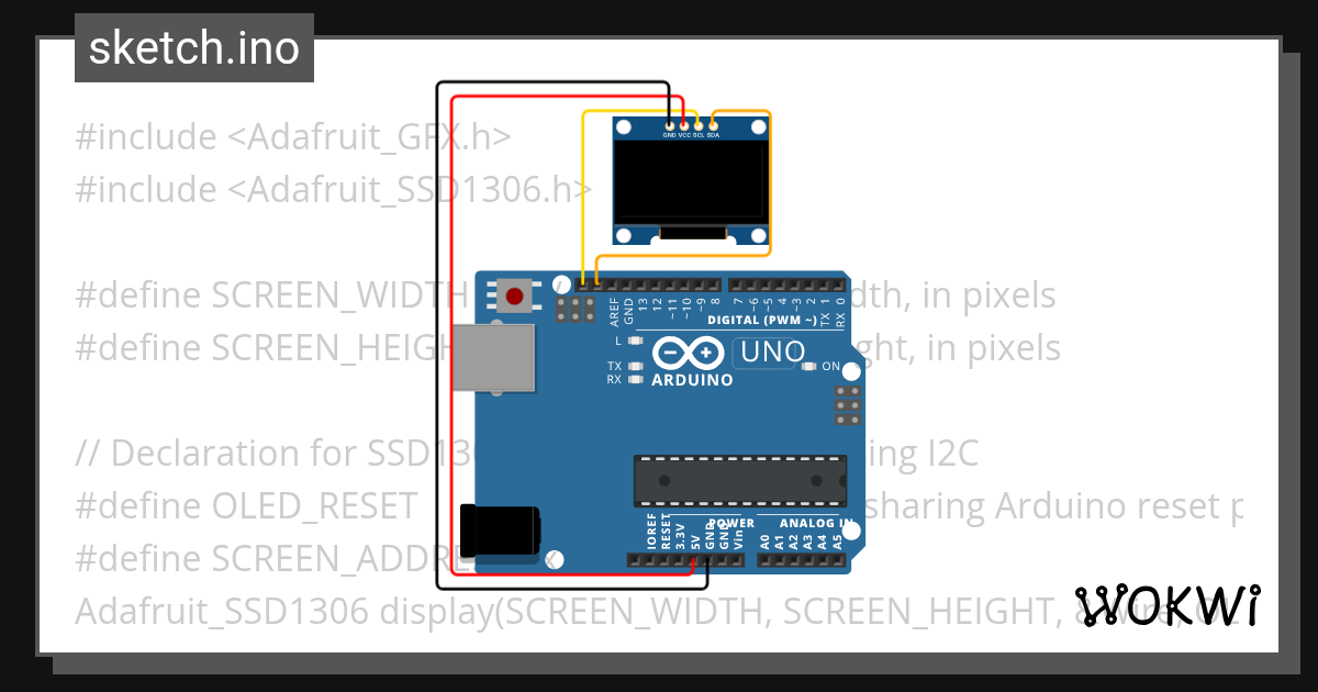 Arduino OLED 2 Copy - Wokwi ESP32, STM32, Arduino Simulator