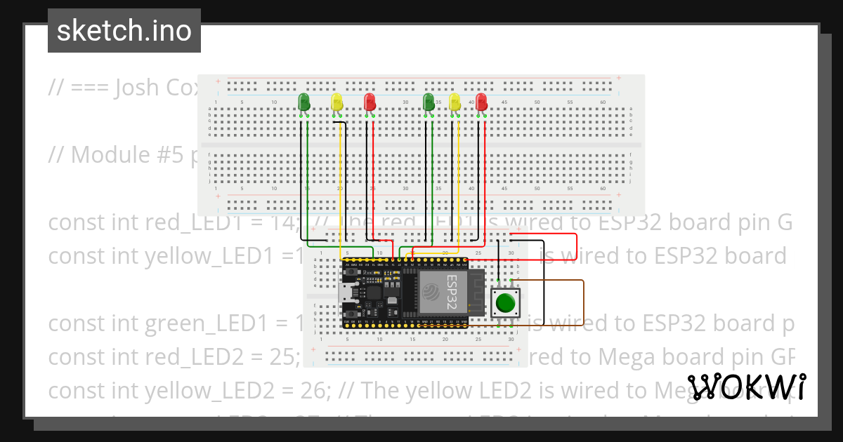 Module 5 Josh - Wokwi ESP32, STM32, Arduino Simulator