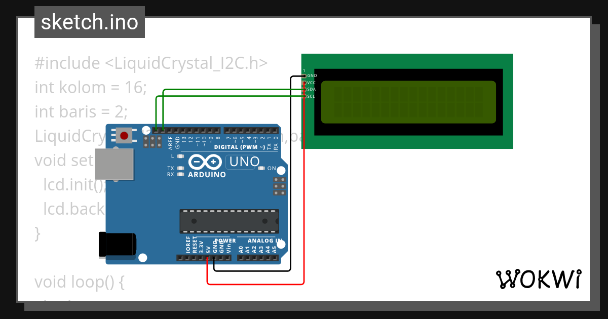 running teks bella - Wokwi ESP32, STM32, Arduino Simulator