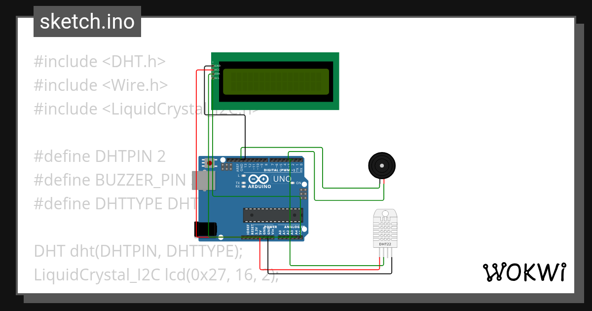 Monitoring Suhu Dan Buzzer Wokwi Esp32 Stm32 Arduino Simulator 