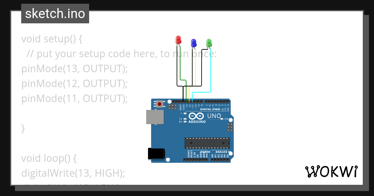 led projek 1 - Wokwi ESP32, STM32, Arduino Simulator