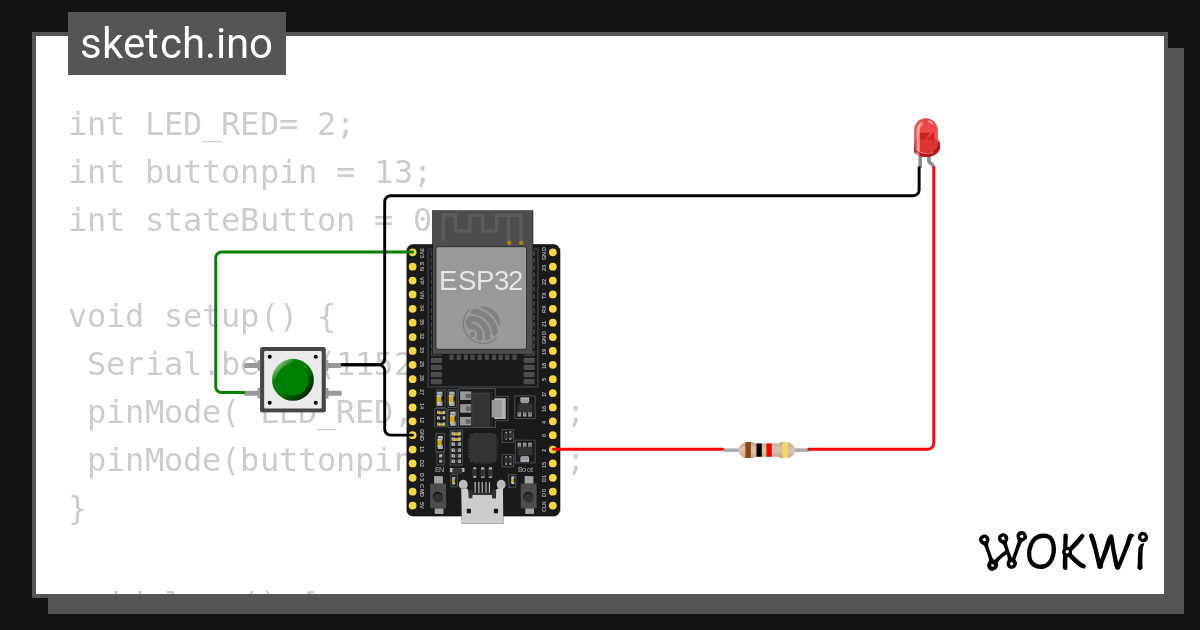 Led1 นางสาว พัณณิตา พัฒนศิลป์ Wokwi Esp32 Stm32 Arduino Simulator 7865