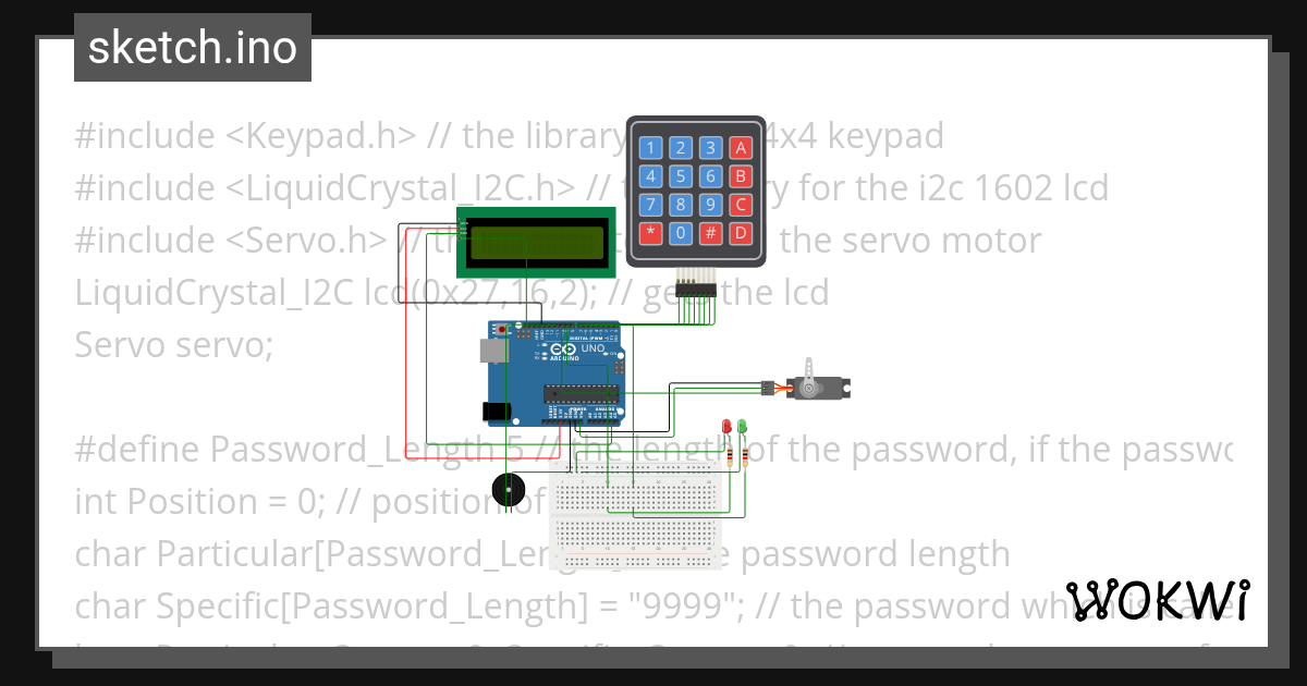 Pintu Otomatis - Wokwi ESP32, STM32, Arduino Simulator