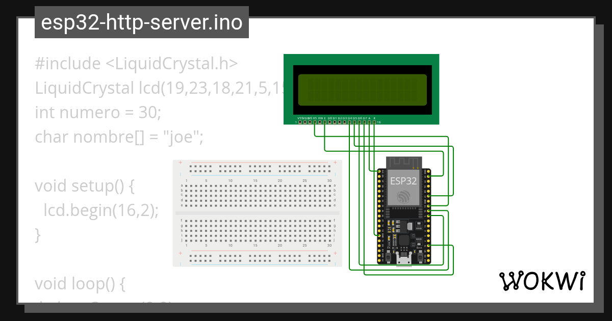 lcdesp32 - Wokwi ESP32, STM32, Arduino Simulator