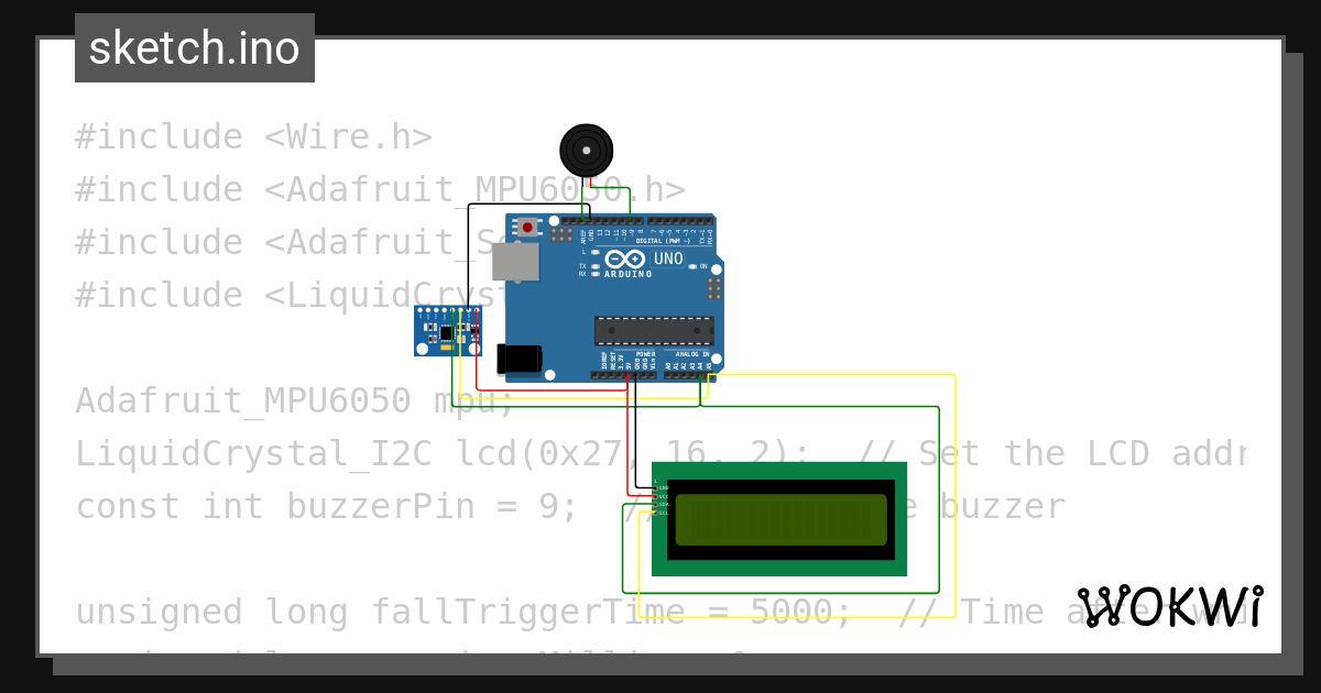Fall Detection System Using Arduino Copy Wokwi Esp32 Stm32 Arduino Simulator