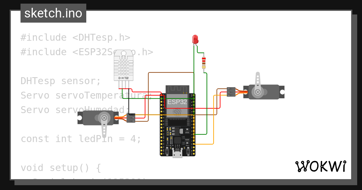Humedad Y Temperatura Wokwi Esp32 Stm32 Arduino Simulator 3480