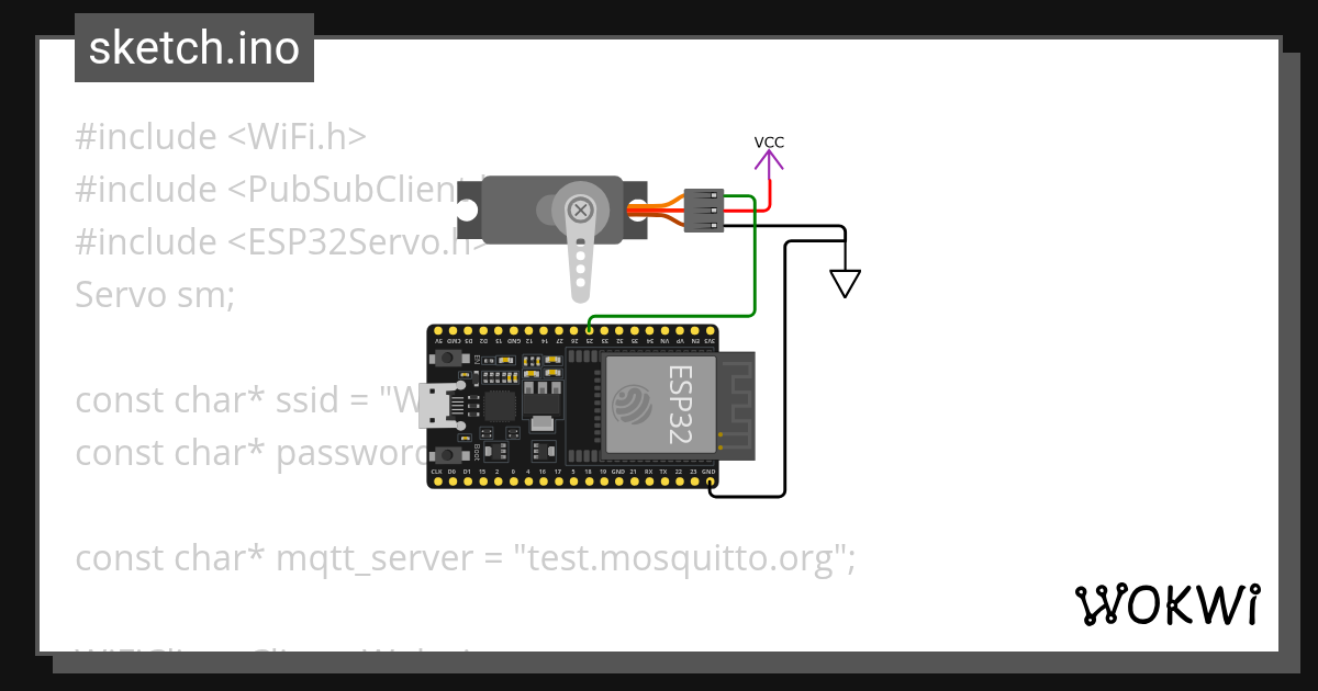 Projeto2 Servomotor Mqtt Wokwi Esp32 Stm32 Arduino Simulator 1236