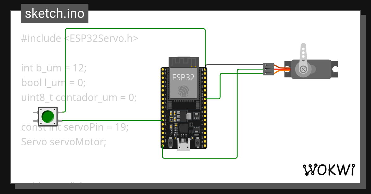 Servo Motor(projeto) - Wokwi ESP32, STM32, Arduino Simulator