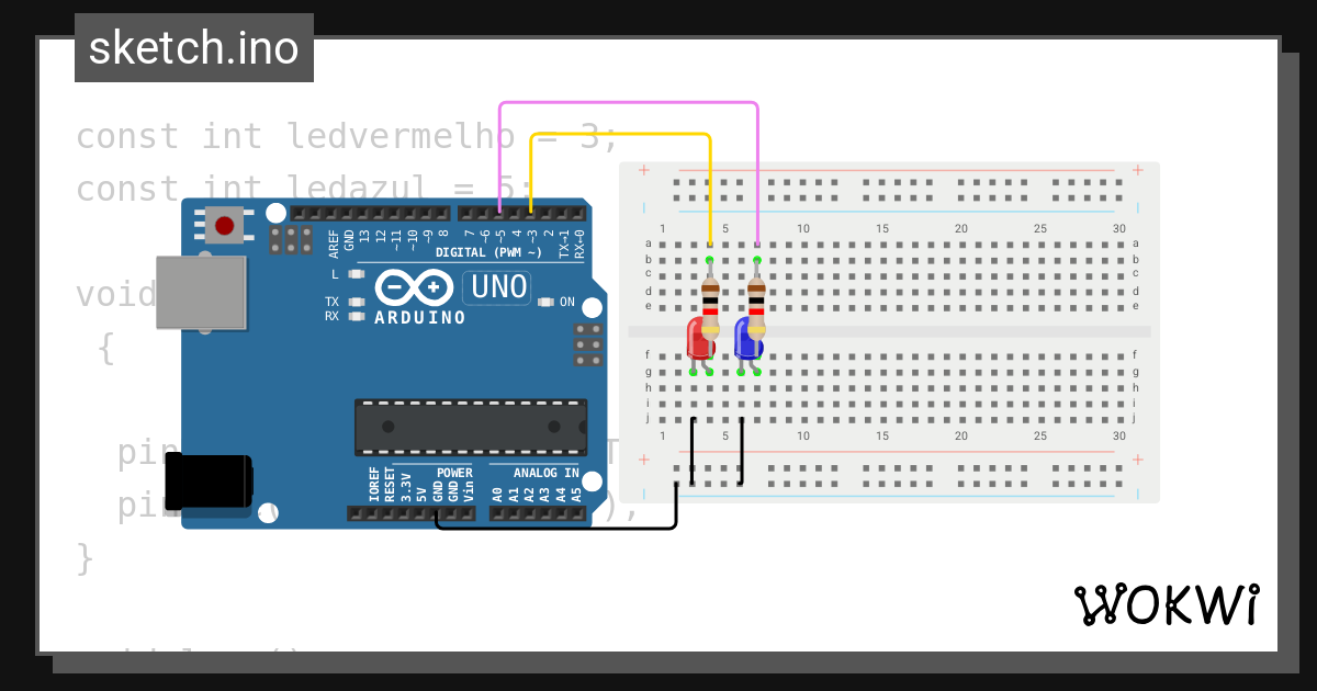 Questão 6 Dois Leds Wokwi Esp32 Stm32 Arduino Simulator 4077