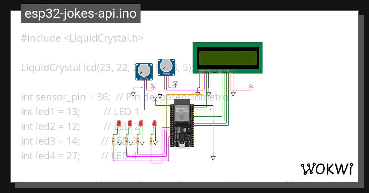 ESP32-POTENCIOMETRO - Wokwi ESP32, STM32, Arduino Simulator