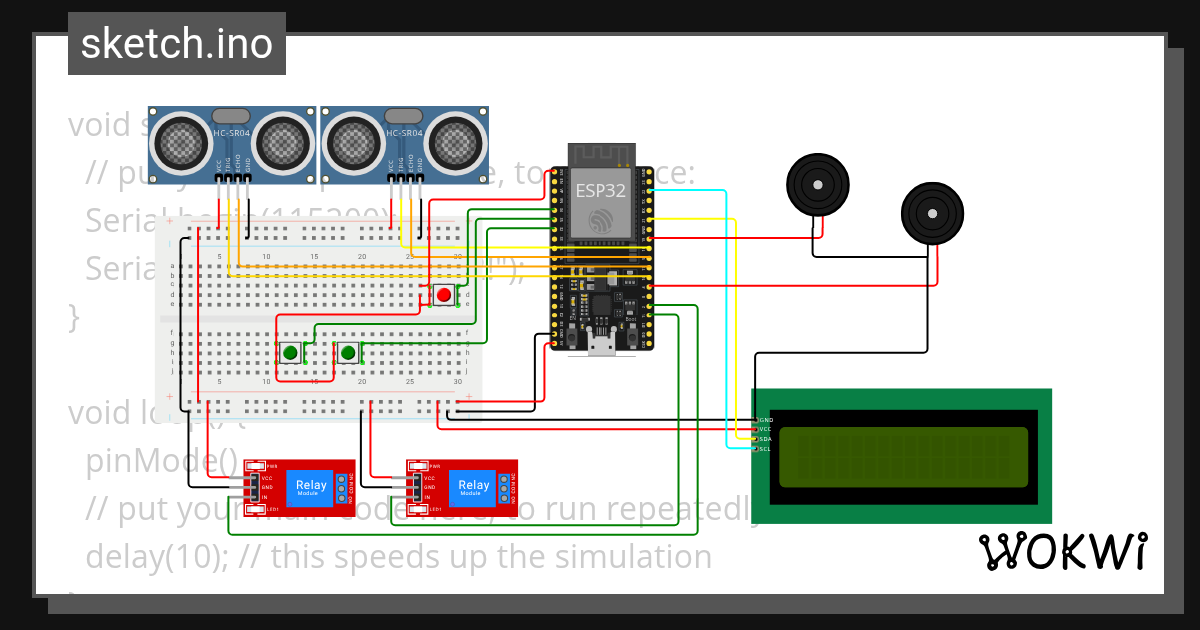 Ultrasound Wokwi Esp32 Stm32 Arduino Simulator 5253