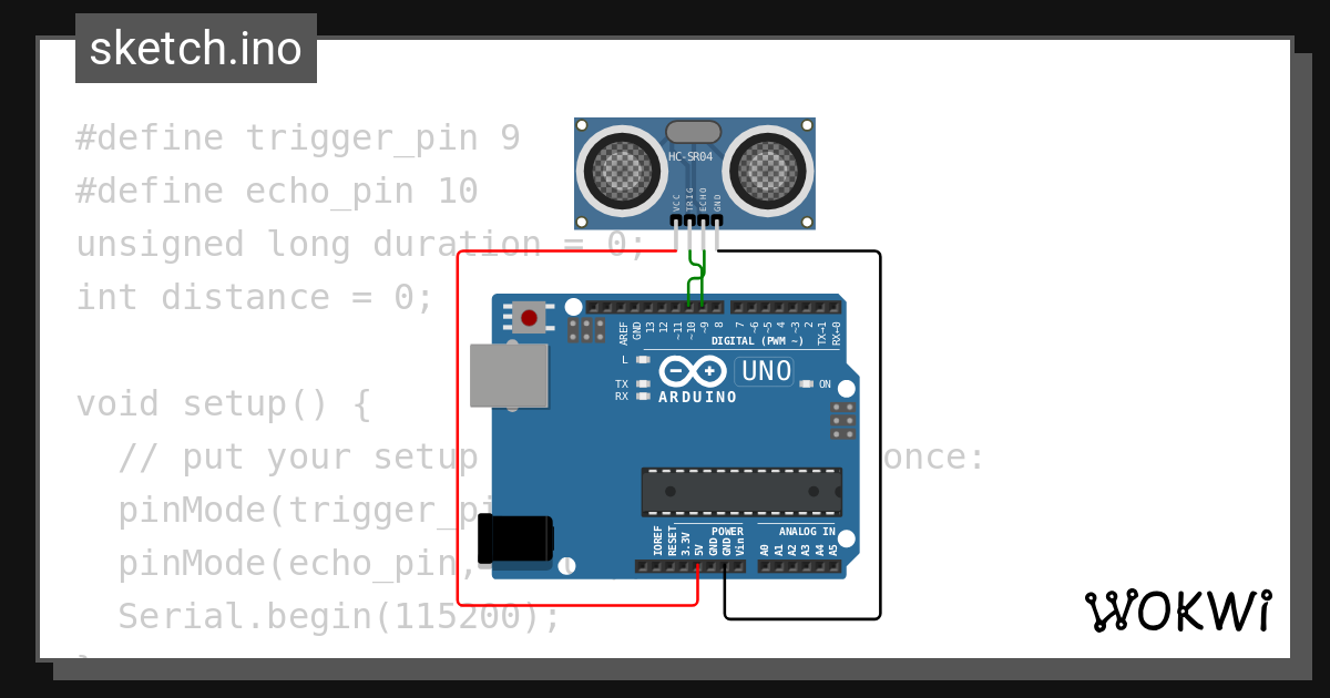 Ultra Sonic Sensor Use Wokwi Esp32 Stm32 Arduino Simulator 7050