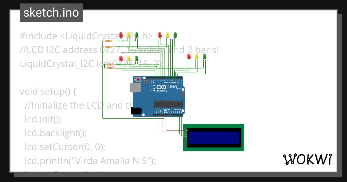 Trafic Light - Wokwi ESP32, STM32, Arduino Simulator