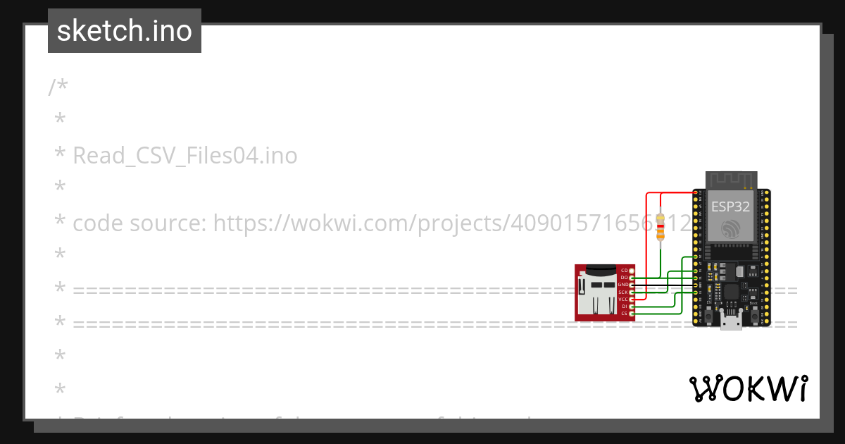 Read_CSV_Files04.ino - Wokwi ESP32, STM32, Arduino Simulator