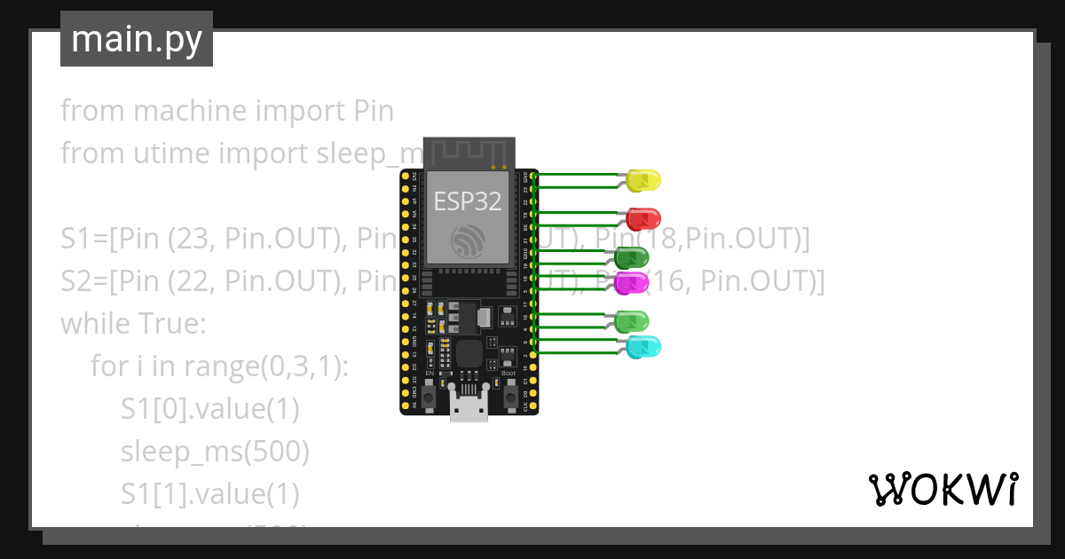 lesson2 DZ - Wokwi ESP32, STM32, Arduino Simulator