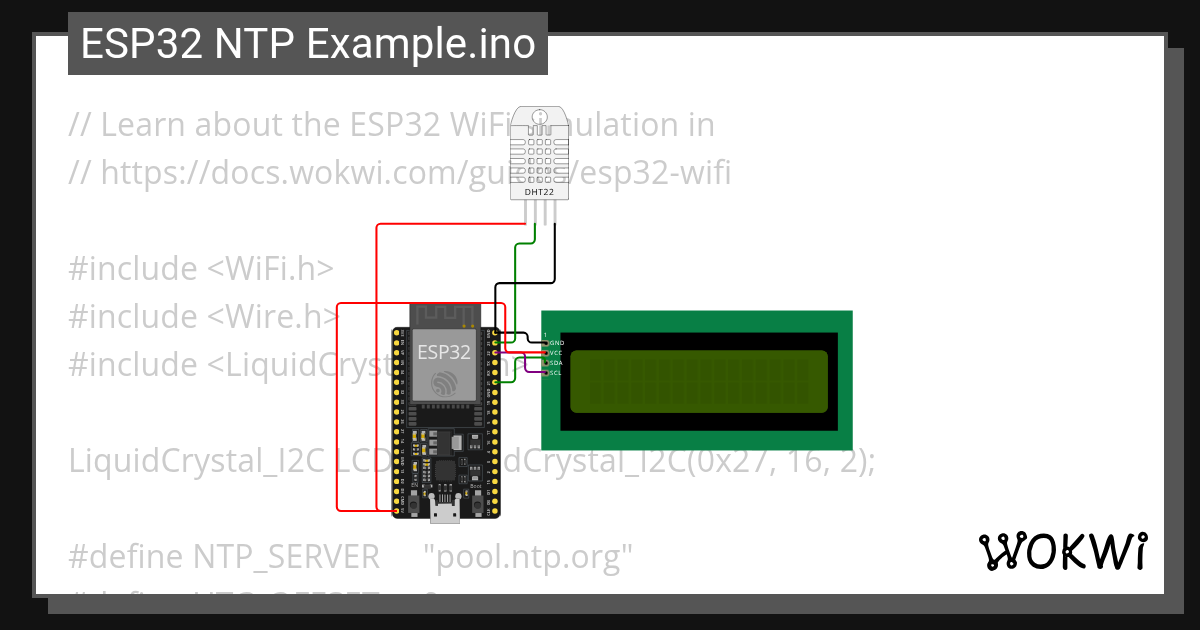 ESP32 NTP Example.ino Copy - Wokwi ESP32, STM32, Arduino Simulator