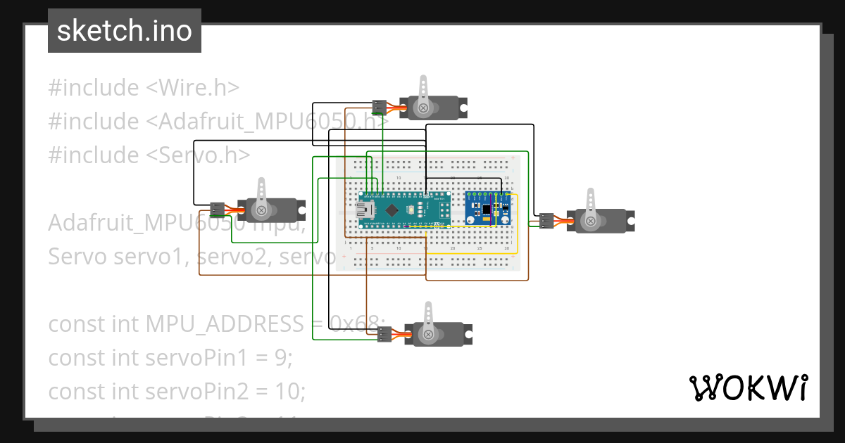 control surface - Wokwi ESP32, STM32, Arduino Simulator