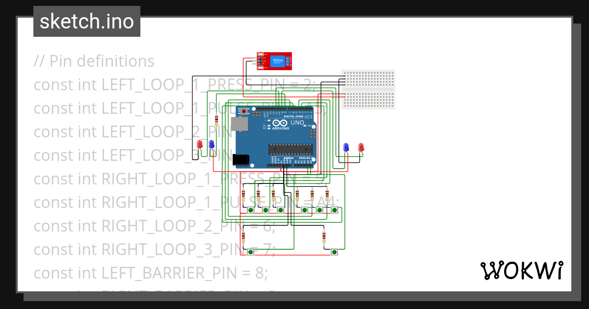 parking_oneway - Wokwi ESP32, STM32, Arduino Simulator