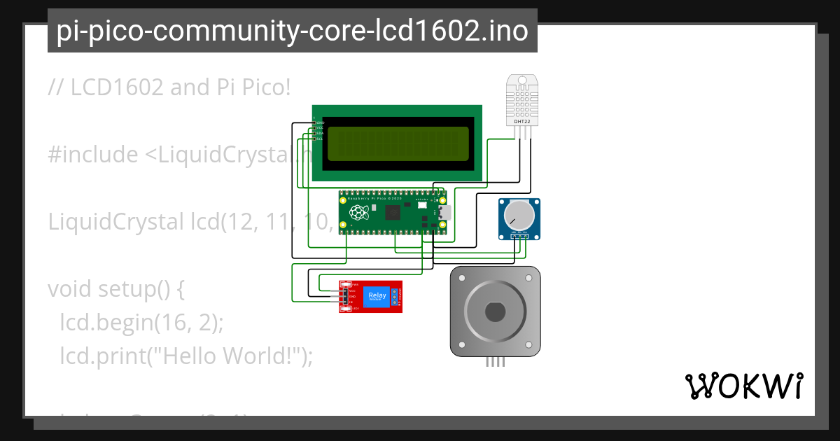 pi-pico-community-core-lcd1602.ino Copy - Wokwi ESP32, STM32, Arduino Simulator