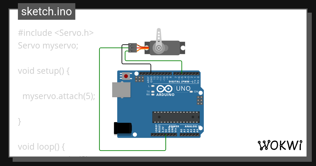 Servo project - Wokwi ESP32, STM32, Arduino Simulator Servo project - Wokwi ESP32, STM32, Arduino Simulator