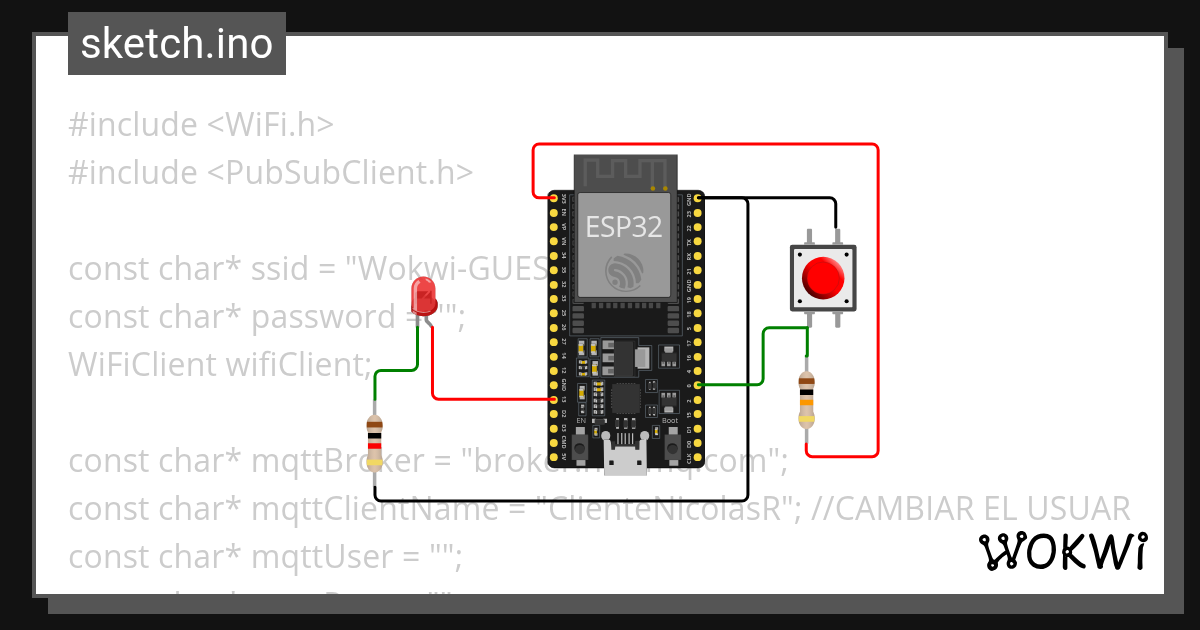 MQTT_LED HiveMQ Copy nicolas - Wokwi ESP32, STM32, Arduino Simulator