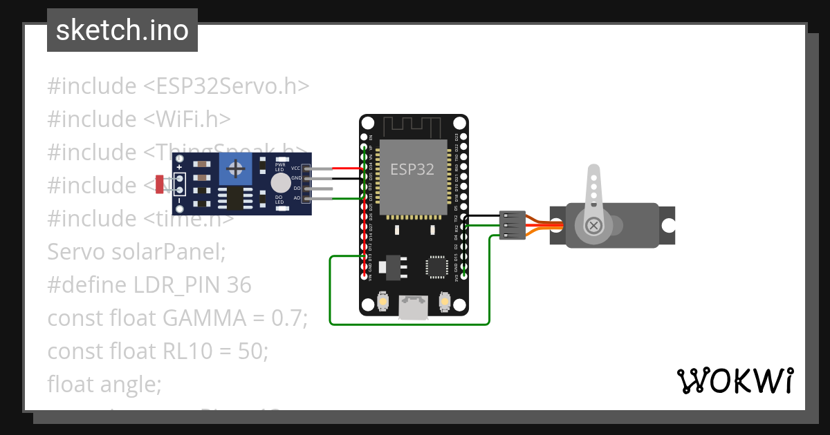solar panel and time by vinoth - Wokwi ESP32, STM32, Arduino Simulator