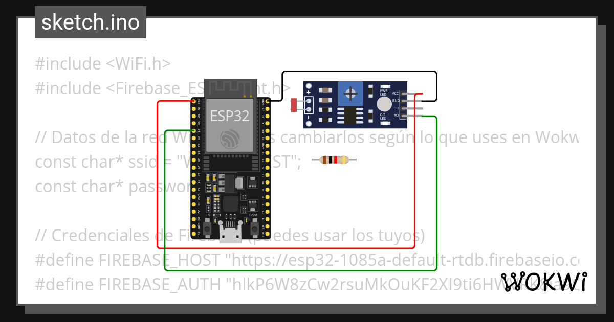 LDR FIREBASE - Wokwi ESP32, STM32, Arduino Simulator