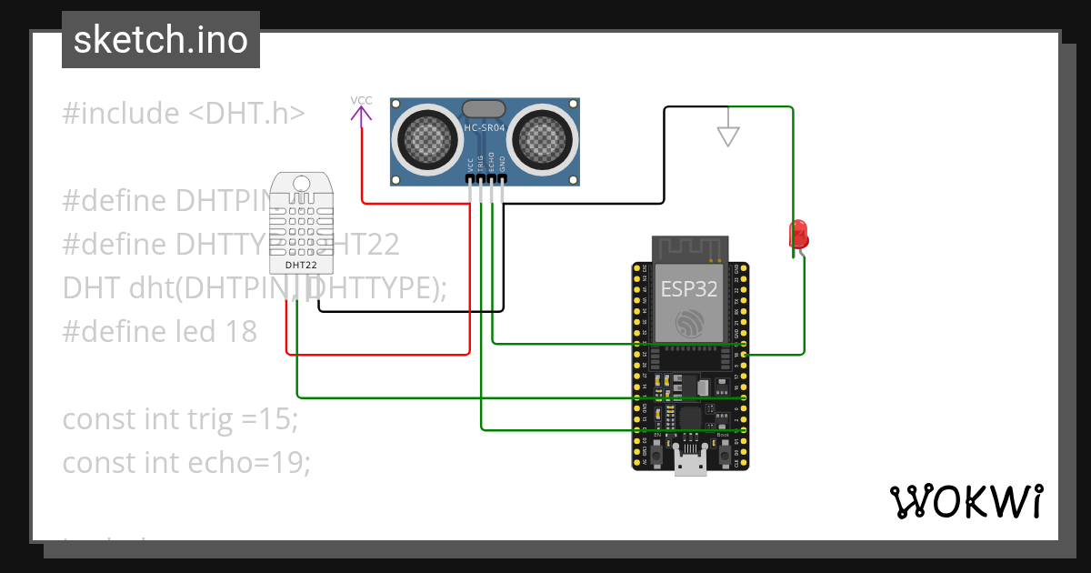 Hc Sr04esp32 Dht Wokwi Esp32 Stm32 Arduino Simulator 3570