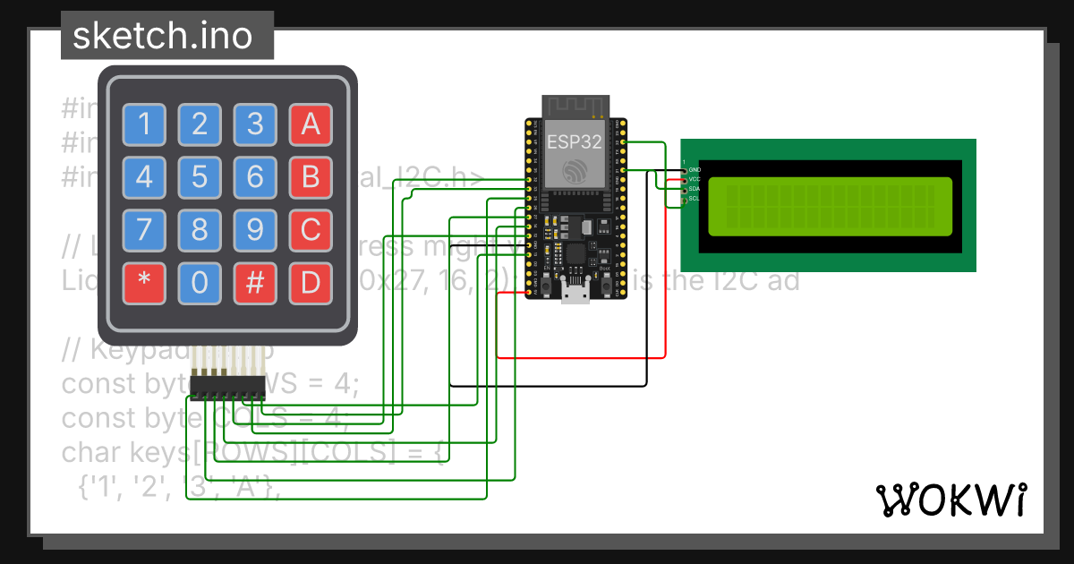 LCDESPKEYPAD - Wokwi ESP32, STM32, Arduino Simulator