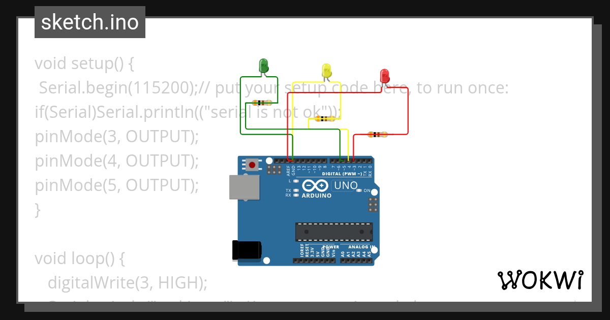 Lampu Merah Wokwi Esp32 Stm32 Arduino Simulator
