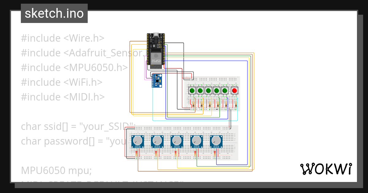 MIDI_CTLR - Wokwi ESP32, STM32, Arduino Simulator