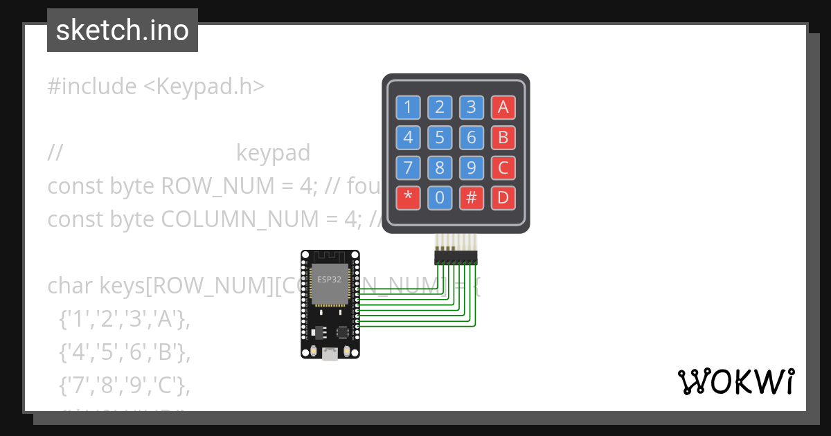 keypad - Wokwi ESP32, STM32, Arduino Simulator