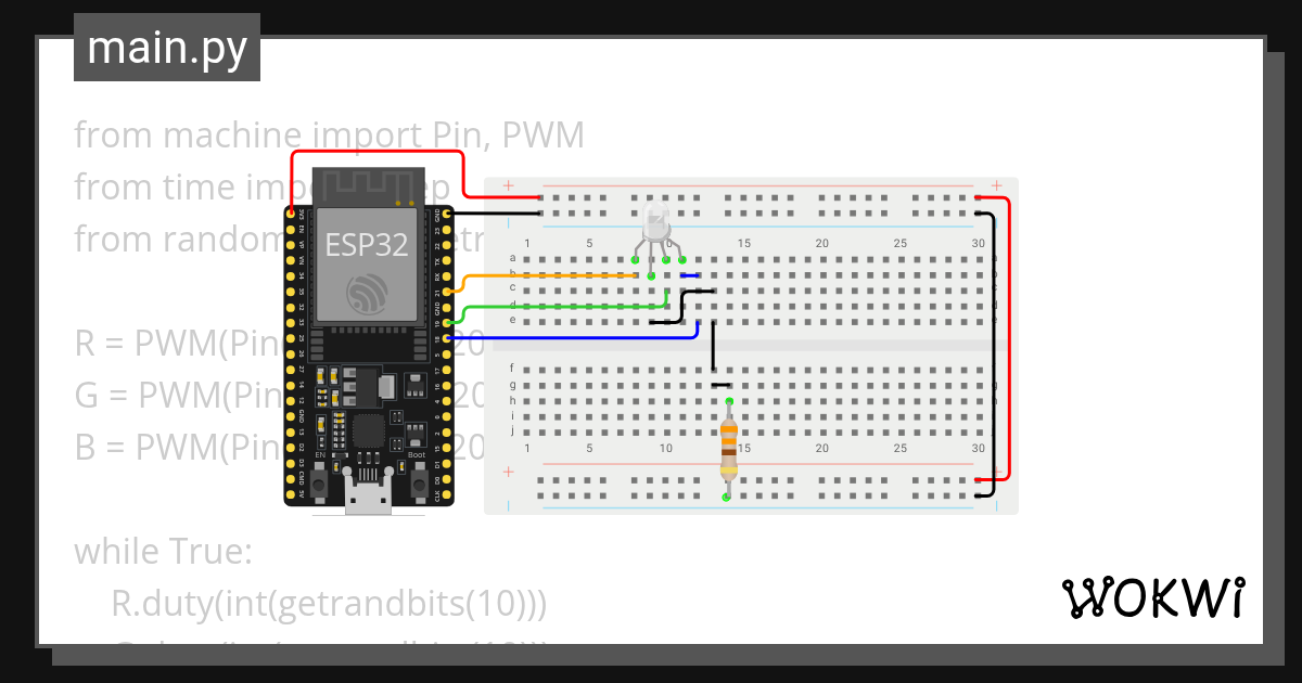 random_color - Wokwi ESP32, STM32, Arduino Simulator