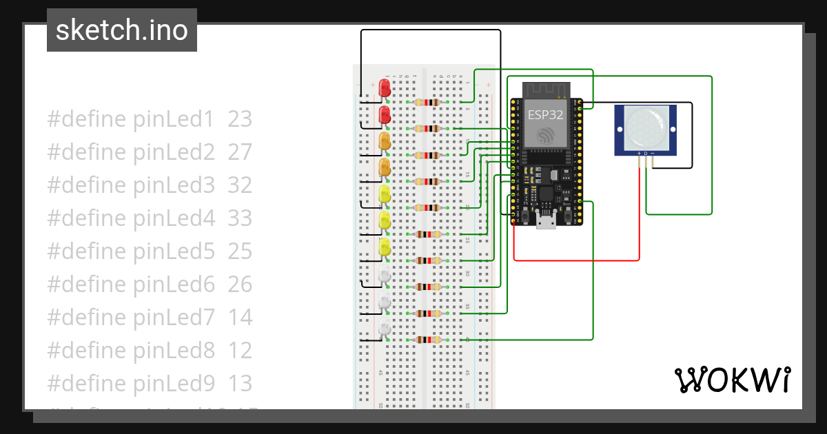 vumeter - Wokwi ESP32, STM32, Arduino Simulator