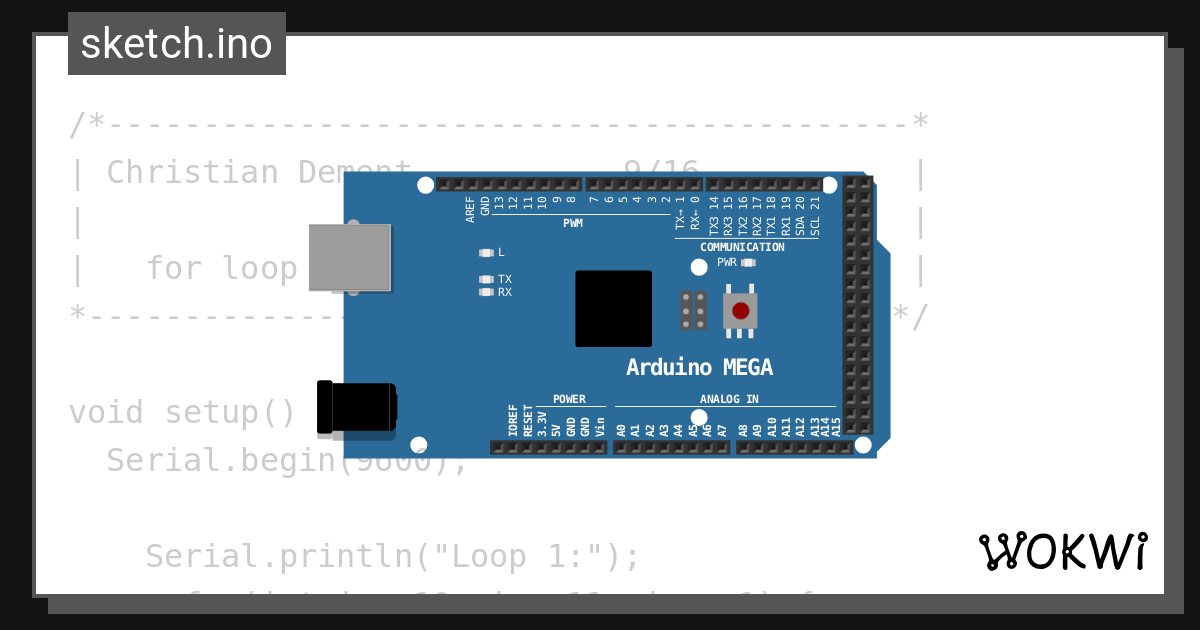 For Loop Hw Wokwi Esp32 Stm32 Arduino Simulator 2697