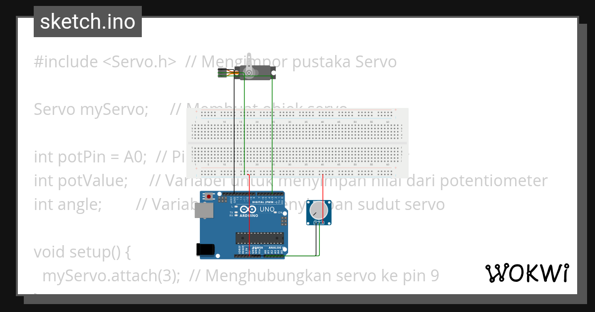 Motor Servo 90° - Wokwi ESP32, STM32, Arduino Simulator