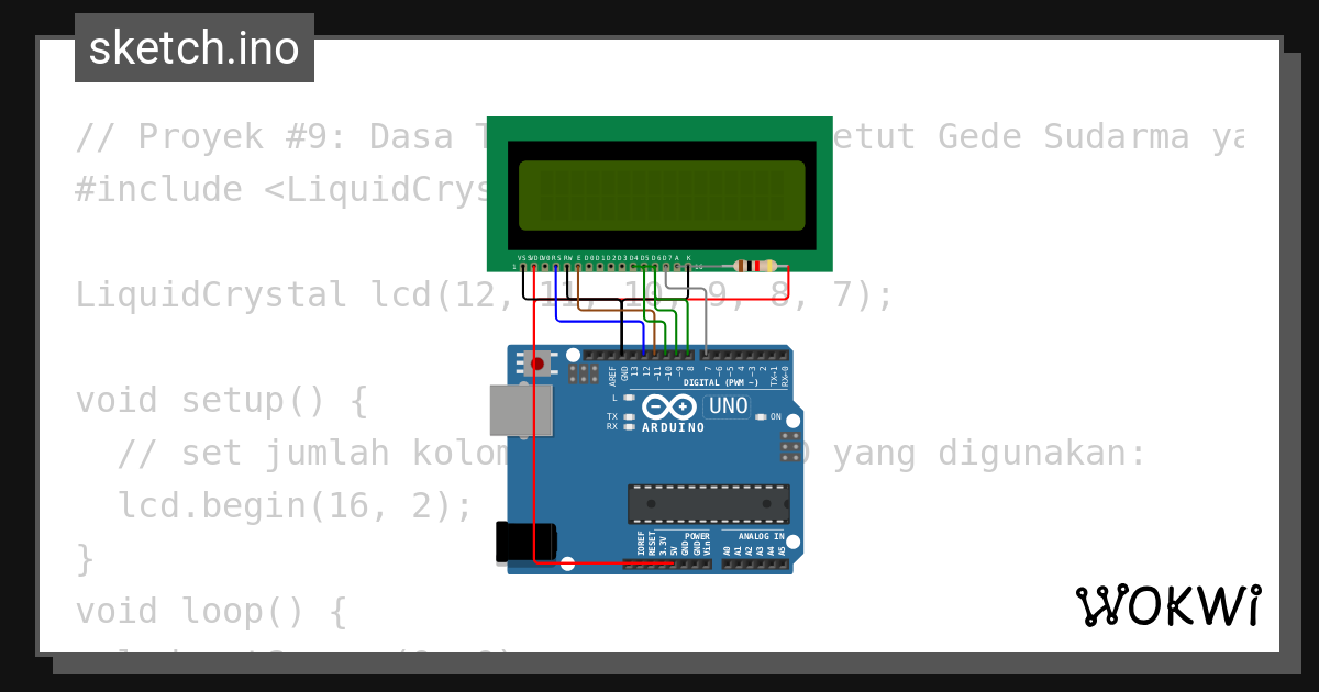 Projek 9dasartampilanlcd Sudarma 10 Xiib Wokwi Esp32 Stm32 Arduino Simulator