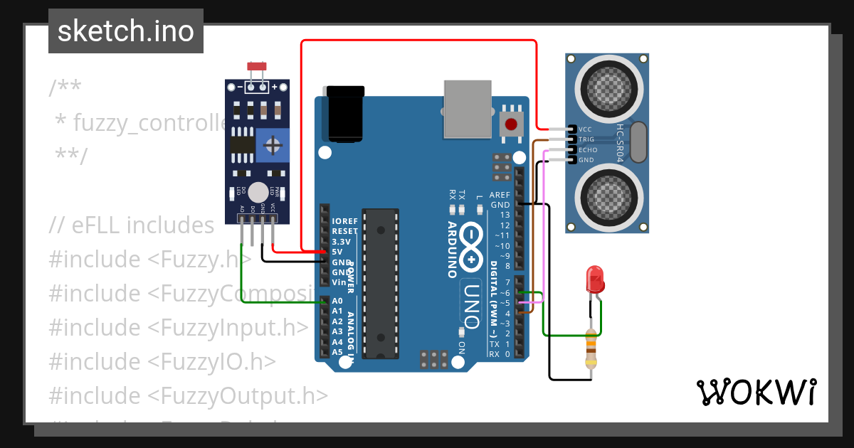 Arduino Fuzzy Logic Controller Copy - Wokwi ESP32, STM32, Arduino Simulator