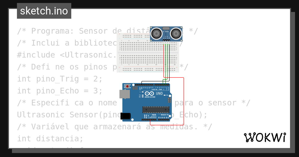 Sensor De Distancia Wokwi Esp32 Stm32 Arduino Simulator 2575