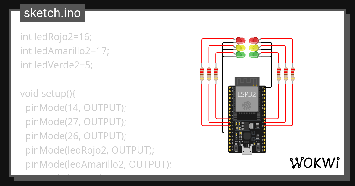 Cruce Wokwi Esp32 Stm32 Arduino Simulator 