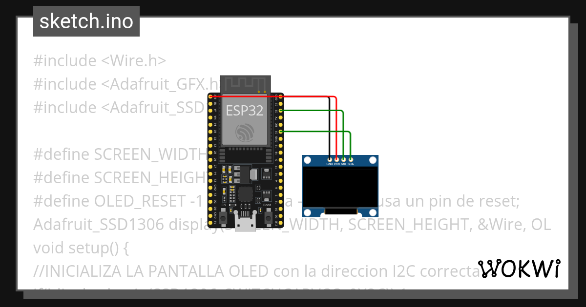 OLED - Wokwi ESP32, STM32, Arduino Simulator