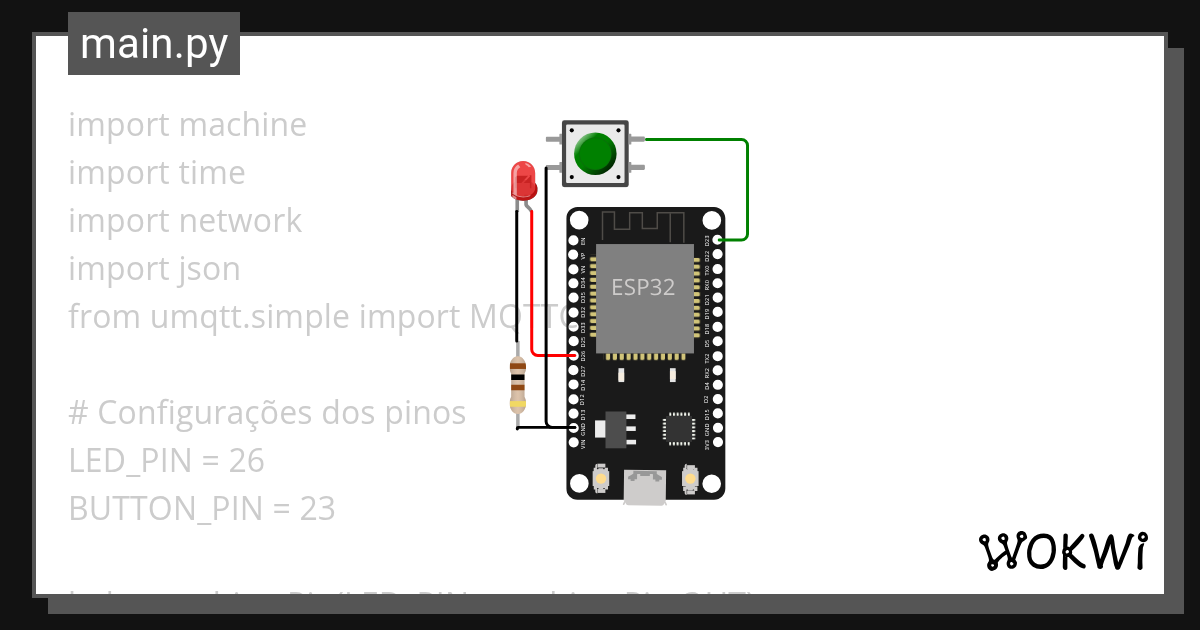 exemplo - Wokwi ESP32, STM32, Arduino Simulator