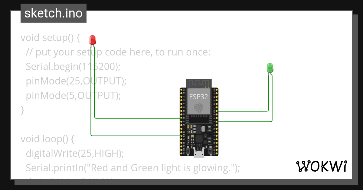 traffic light - Wokwi ESP32, STM32, Arduino Simulator