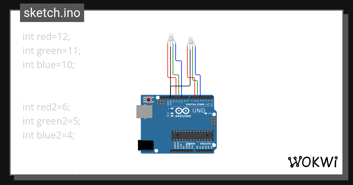 lampu pojek RGB - Wokwi ESP32, STM32, Arduino Simulator