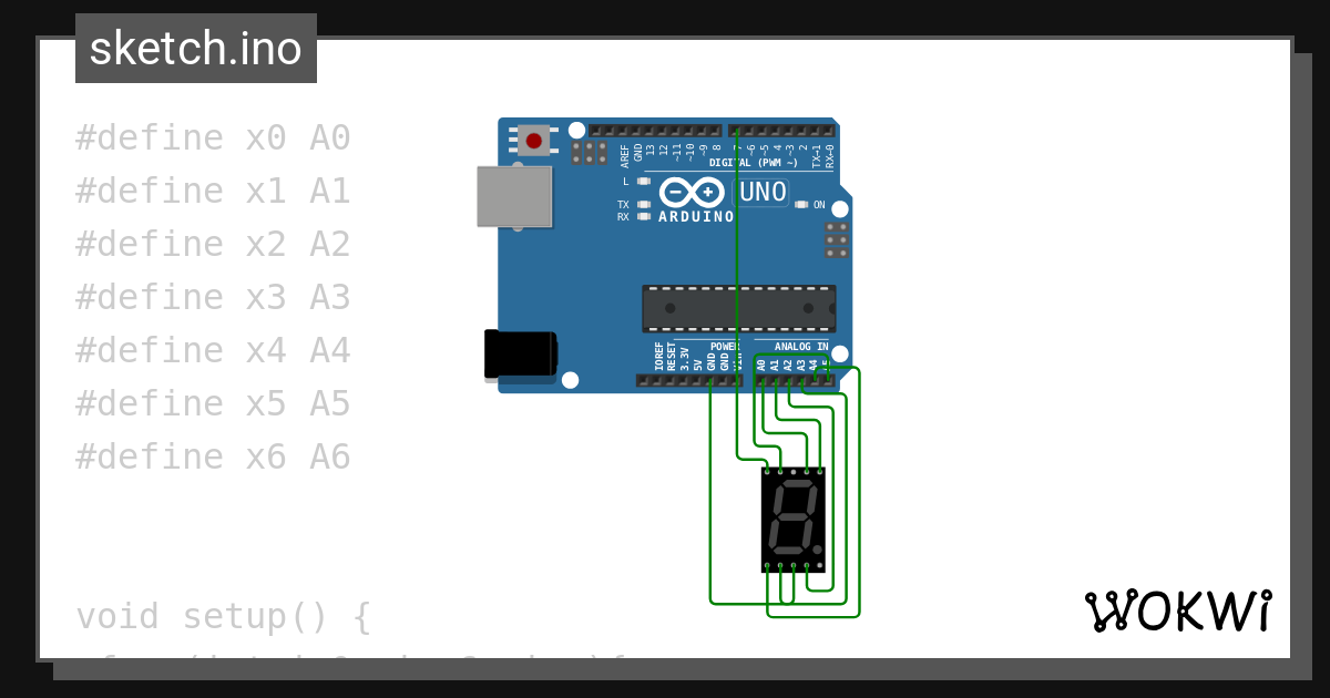 7segmen Wokwi Esp32 Stm32 Arduino Simulator 