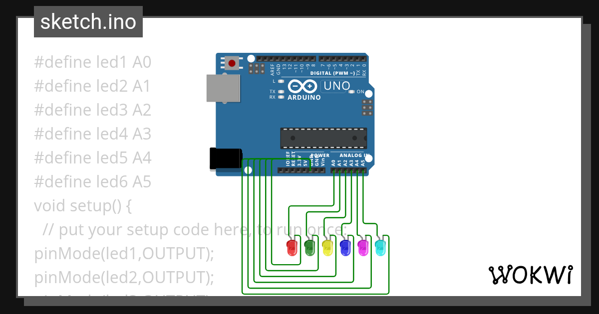 running led lily - Wokwi ESP32, STM32, Arduino Simulator