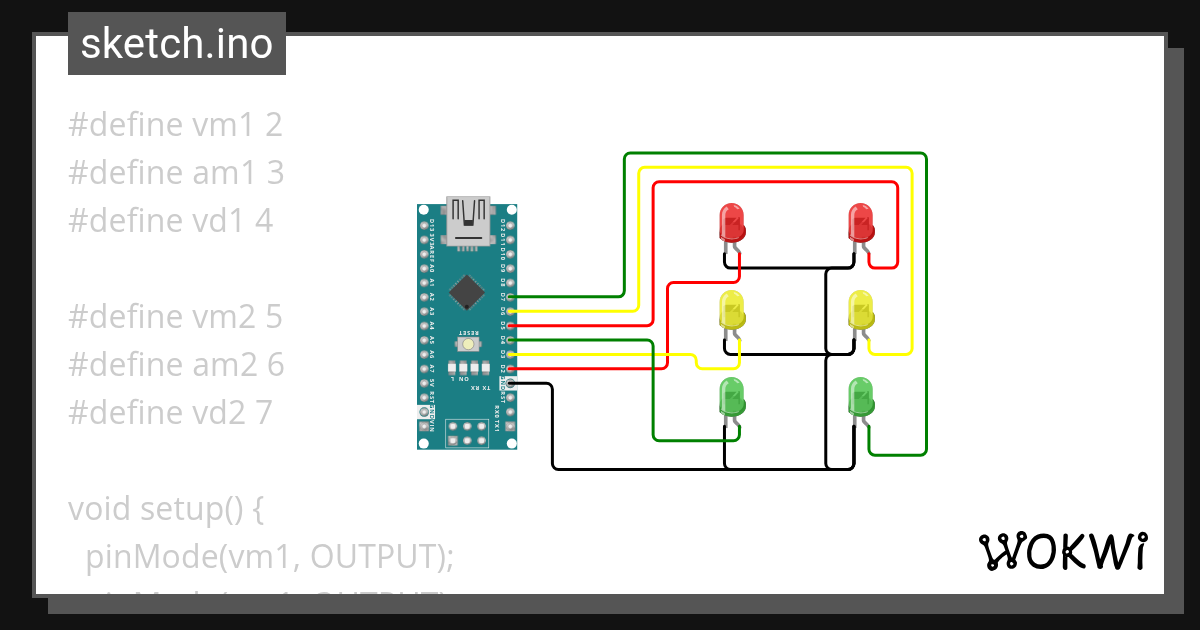 Semaforonano Wokwi Esp32 Stm32 Arduino Simulator 4253